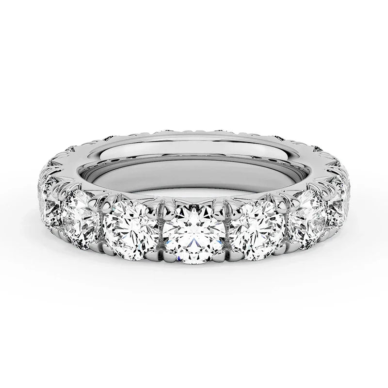 French Pave Eternity Wedding Band 3.0mm – FIOVIE